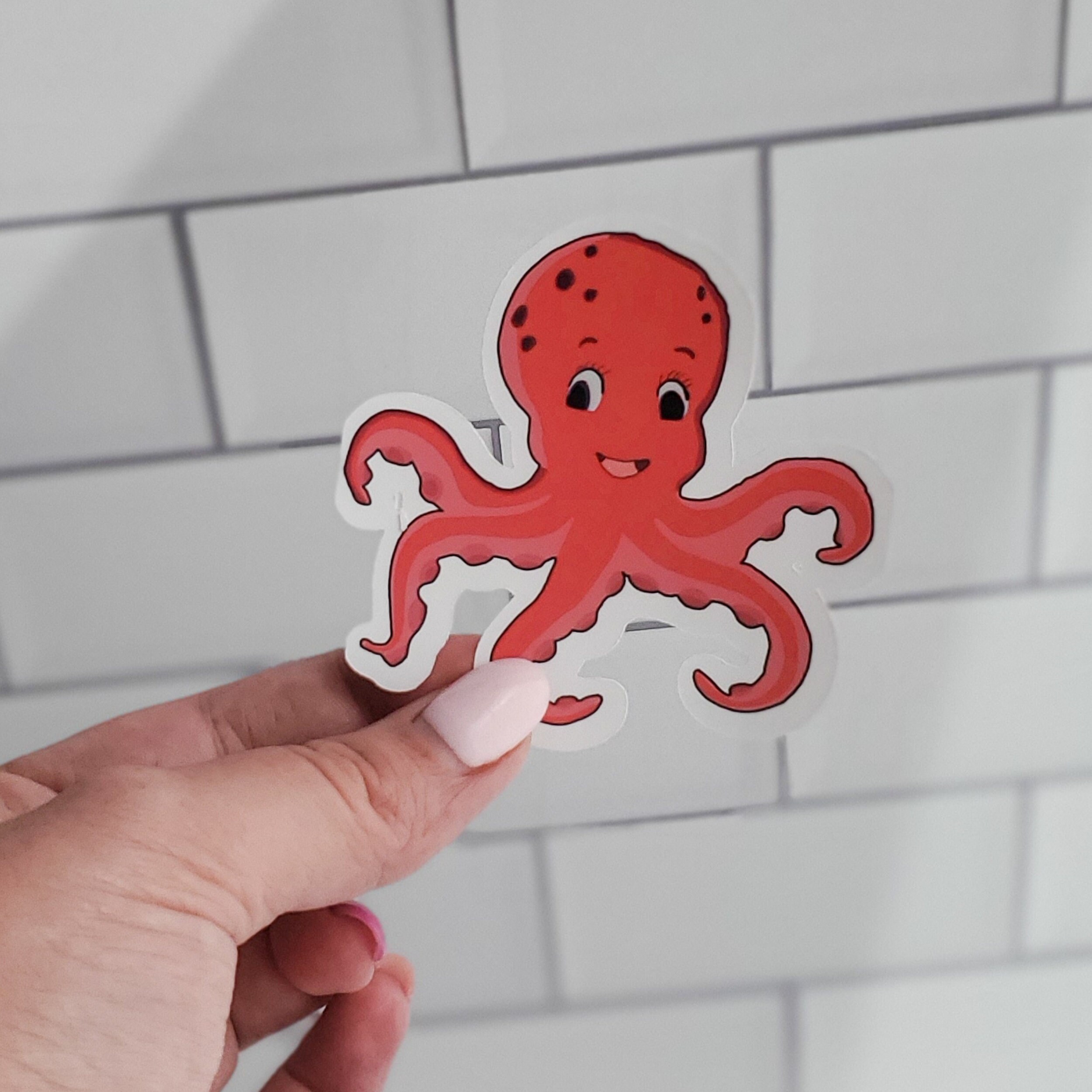 Vinyl Octopus Sticker Kawaii Sticker Water Bottle Decal Laptop Sticker ...