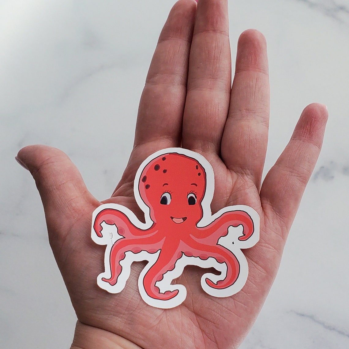 Vinyl Octopus Sticker Kawaii Sticker Water Bottle Decal Laptop Sticker ...