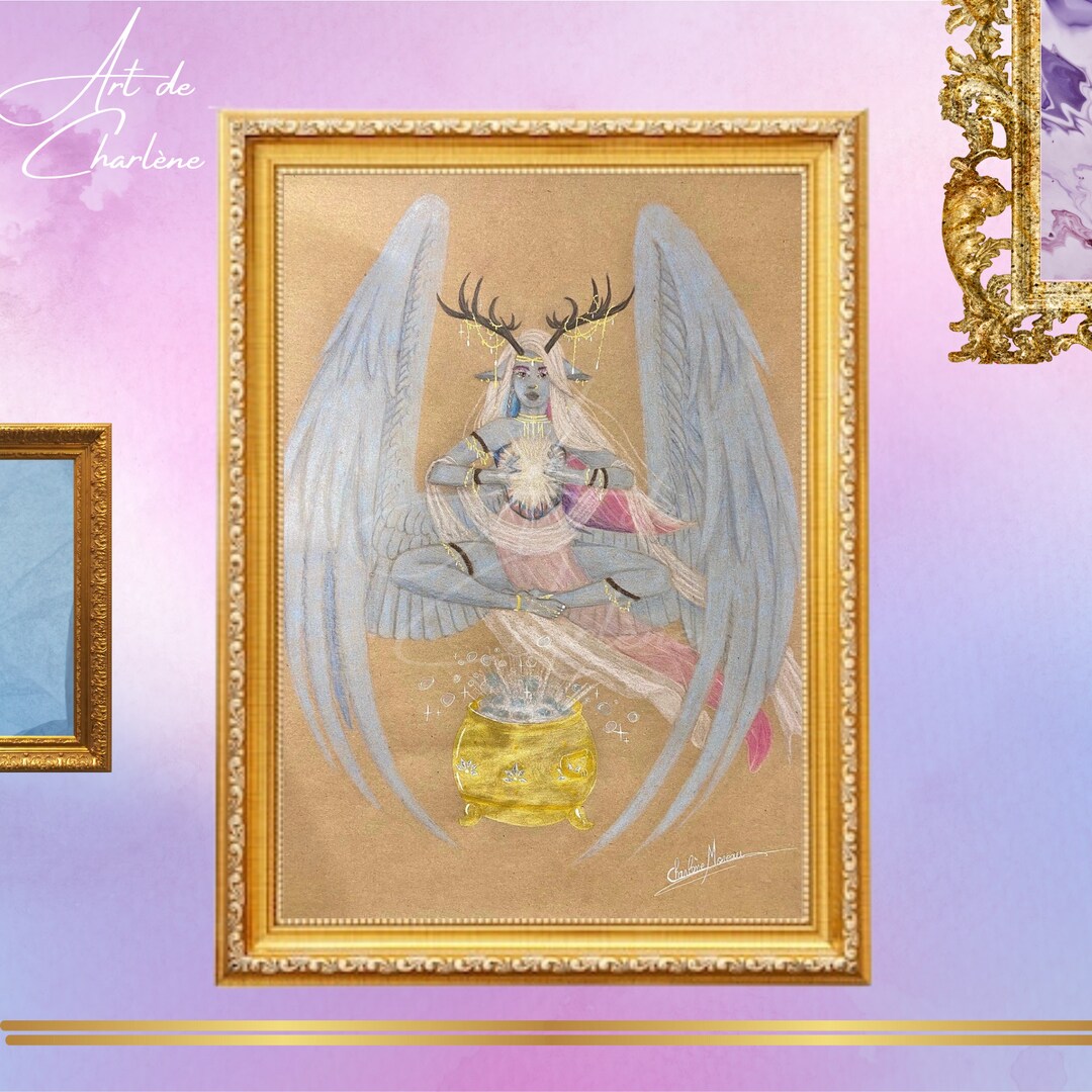 Print of My Illustration “abbey”, Drawing Made With Colored Pencils on ...