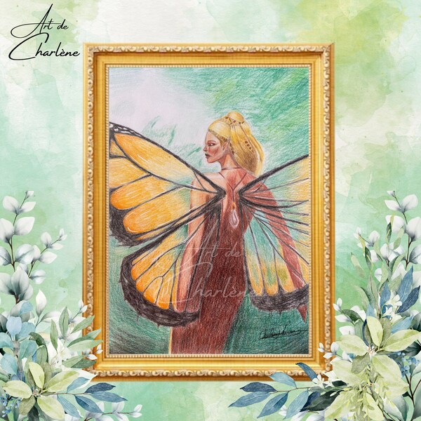 Fairy Pencil Drawing (You'll Enjoy) - Etsy