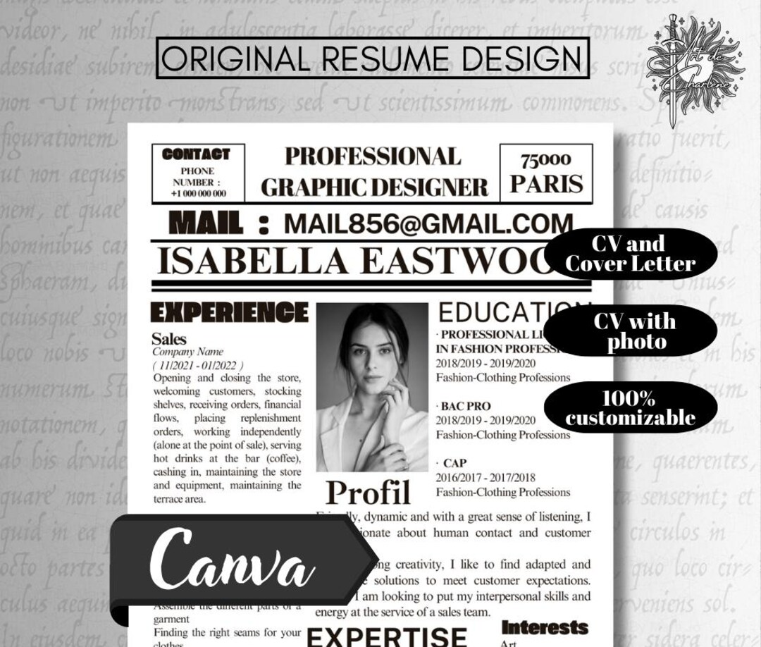 Vintage Newspaper Resume, Professional Resume, Canva Resume Template ...