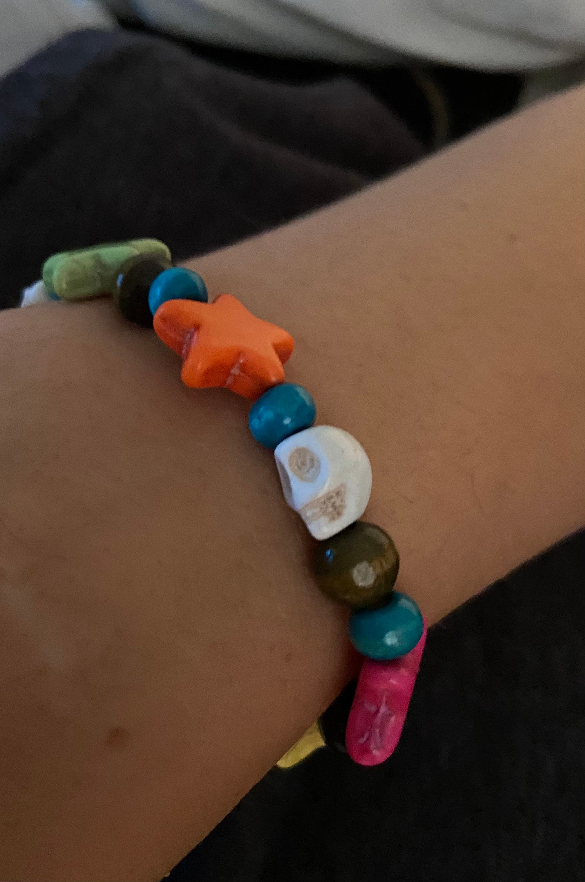 Johnny Depp Inspired Stars and Skull Beaded Bracelet Elastic - Etsy