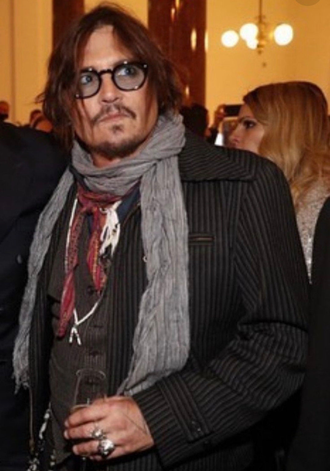 Johnny Depp Inspired Scarf Grey Plaid Boho Accessories Shawl - Etsy