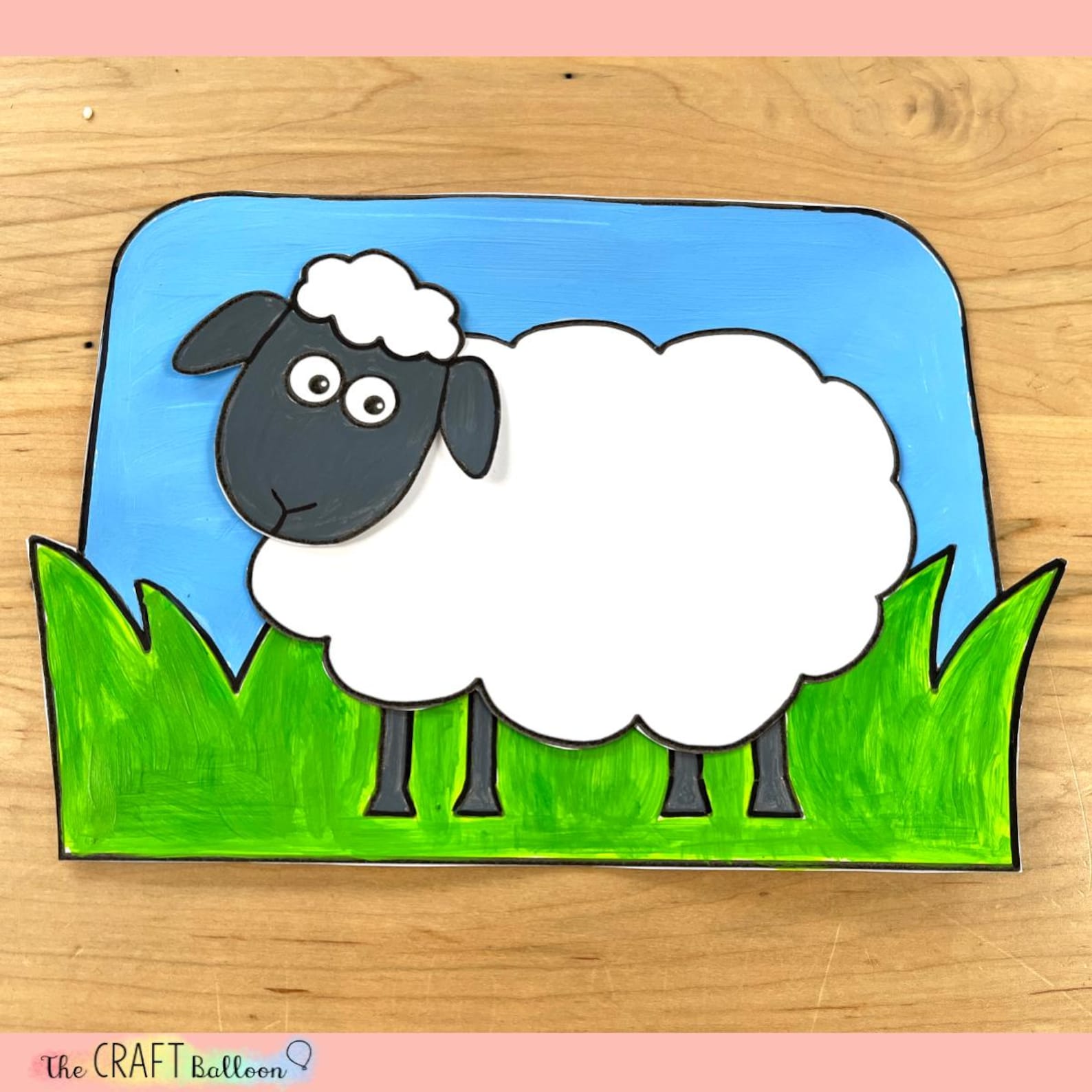 Sheep Craft for Kids, Cut and Paste Activity, Lamb Craft Project for ...