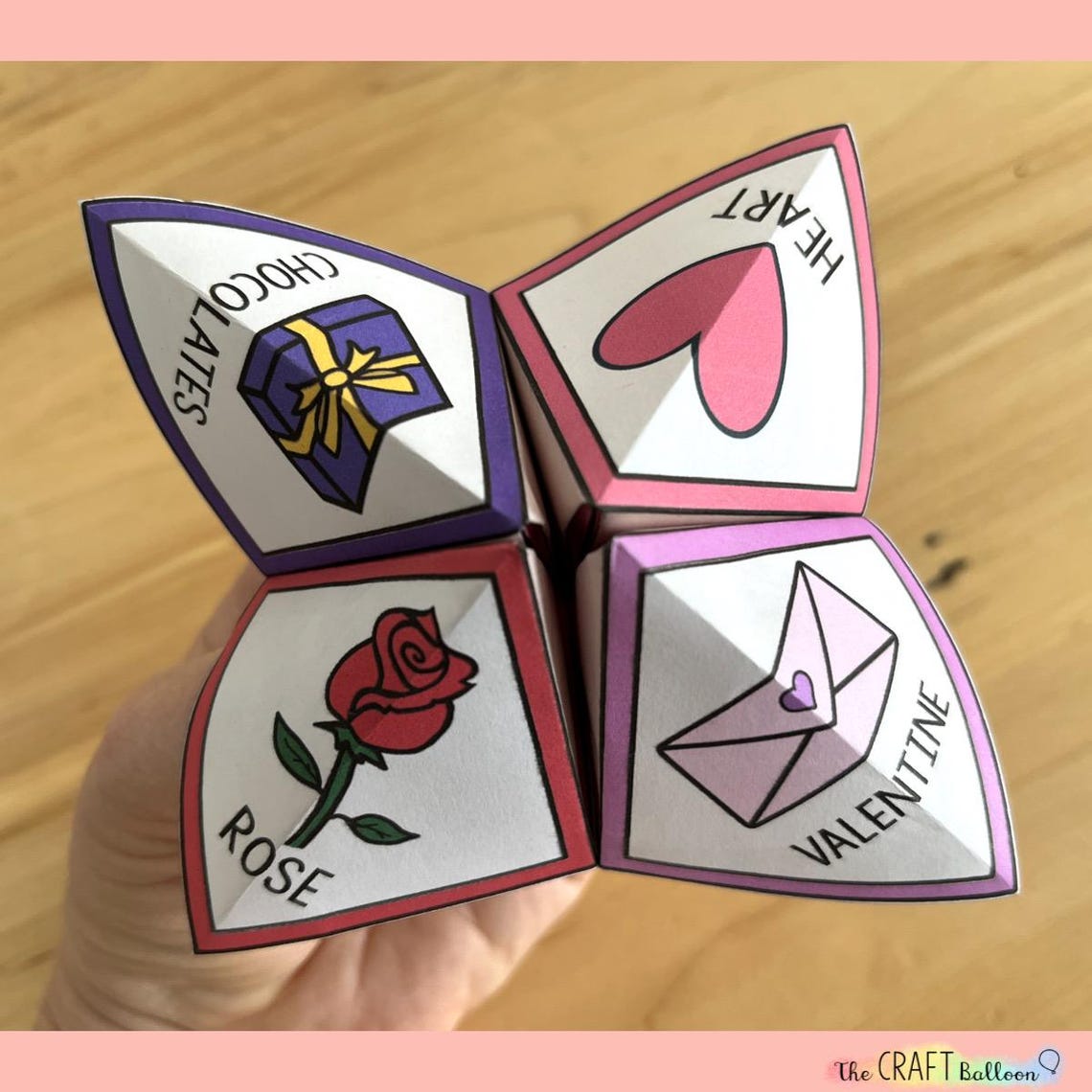 Valentine Cootie Catcher (pdf Digital Download), Kids Paper Fortune ...