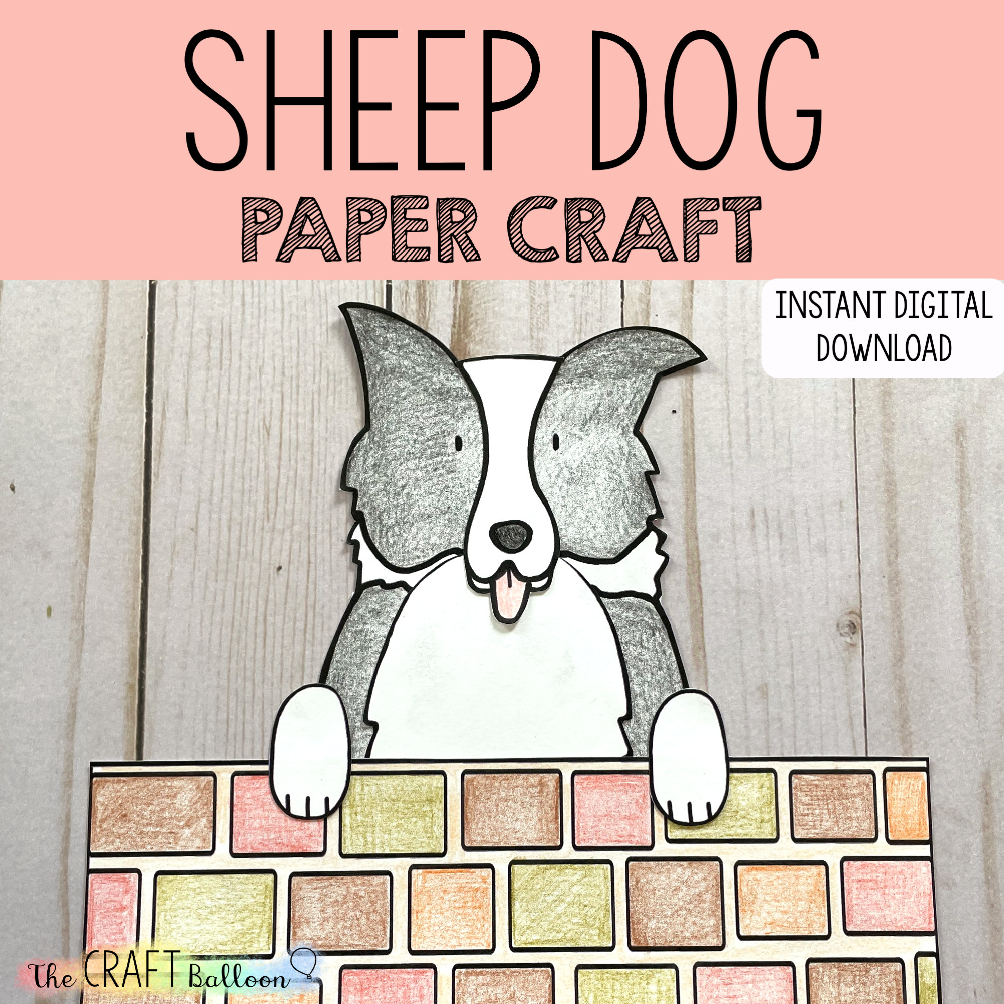 Sheep Dog Craft (printable Craft Template) / Printable Kids Craft ...