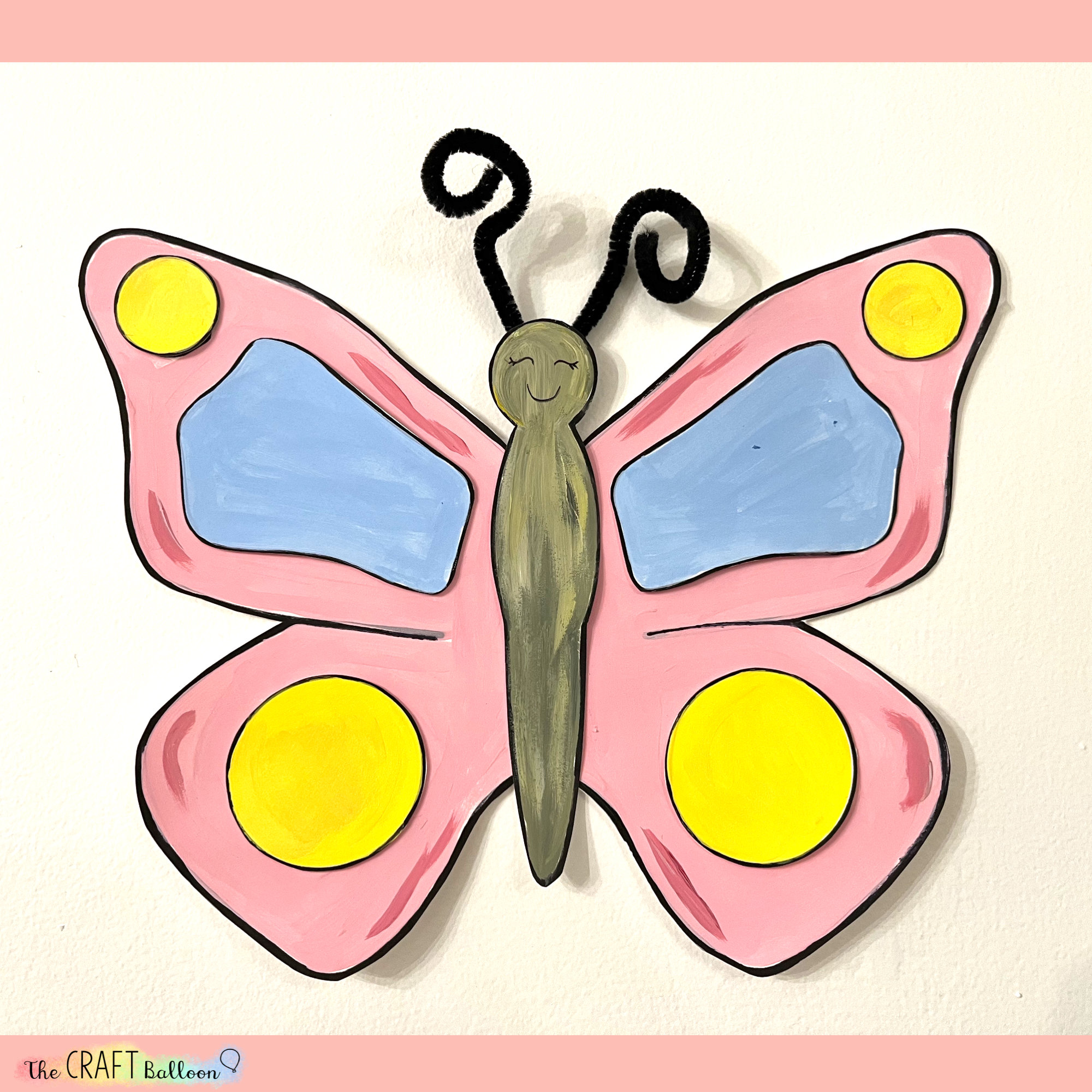 Butterfly Paper Craft (printable Craft Template) Children's Spring ...