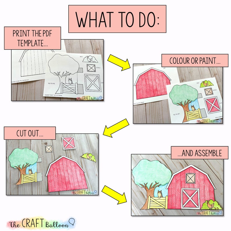 Barnyard Craft Bundle (printable Craft Templates) / PDF Digital ...