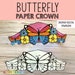 Butterfly Paper Crown printable Template / Printable Butterfly Headband ...
