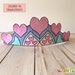Heart Paper Crown (printable Template) / Paper Child's Headband Digital ...