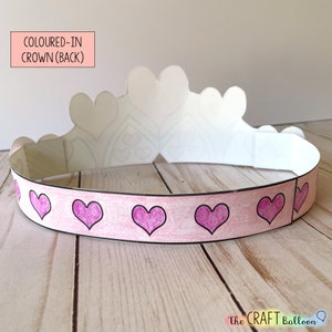 Heart Paper Crown (printable Template) / Paper Child's Headband Digital ...