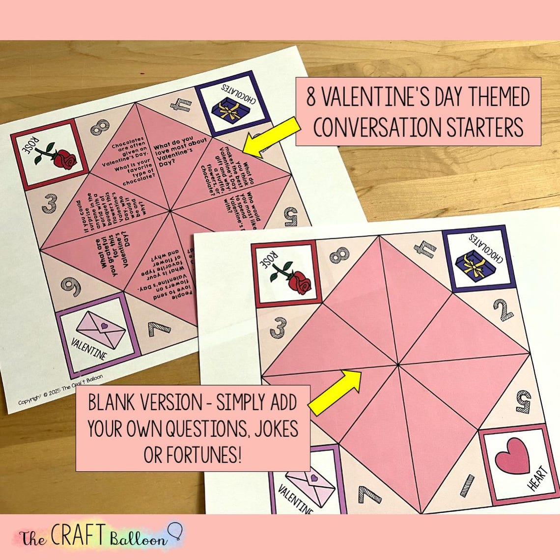 Valentine Cootie Catcher (pdf Digital Download), Kids Paper Fortune ...