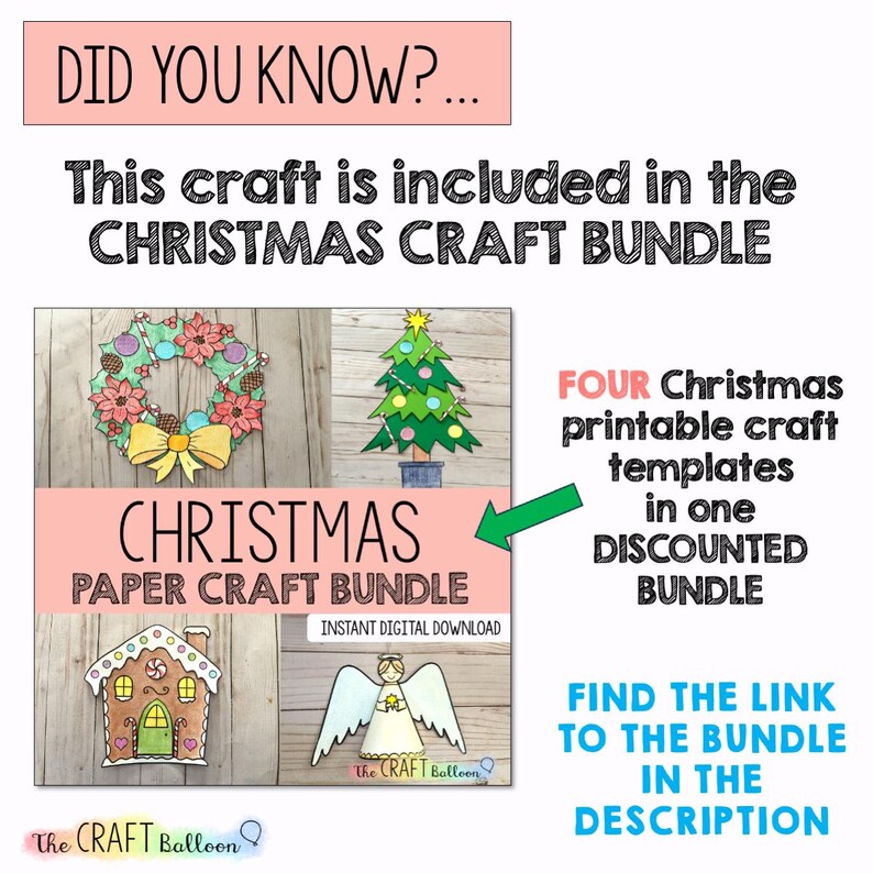 Christmas Angel Tree Decoration (printable Craft Template) - Etsy