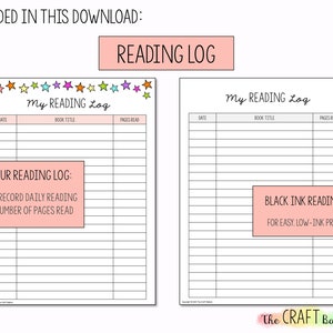 Reading Log / Book Log / Kids Reading Log / Book Log Children / Reading ...