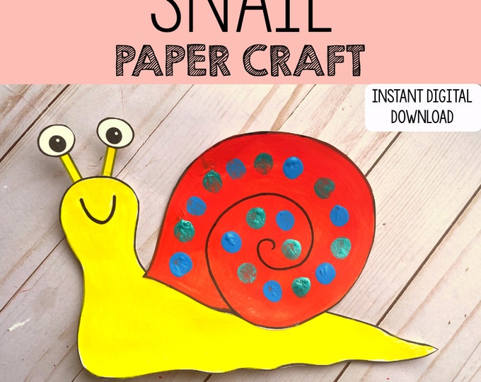 Build a Rocking Paper Snail Family, Snail Printable, Activity Sheets ...