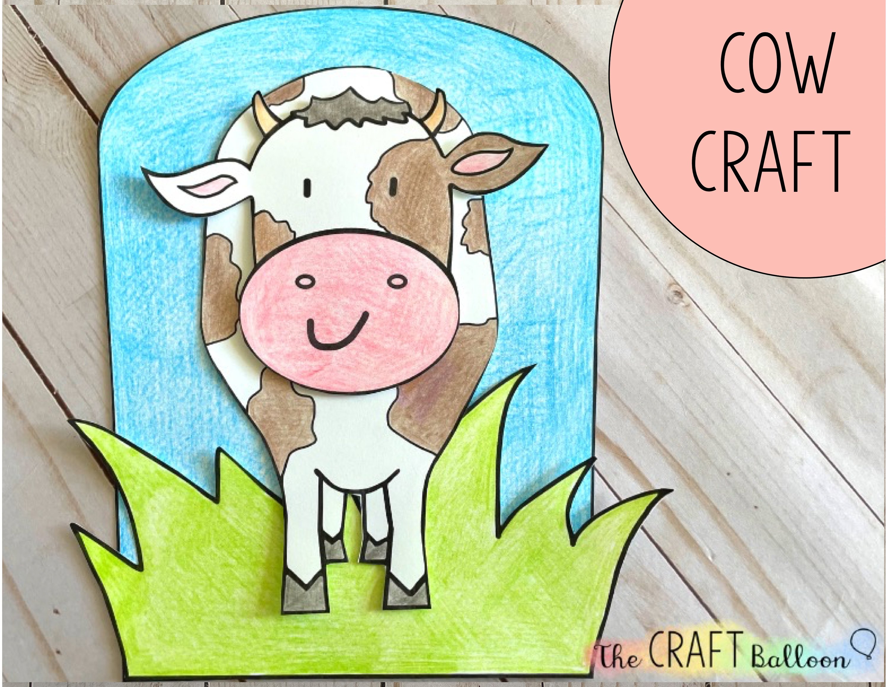 Cow Craft printable Craft Template / Printable Kids Craft - Etsy Canada