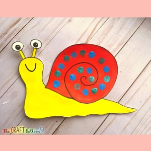 Snail Craft (printable Craft Template) / Printable Kids Craft Digital ...
