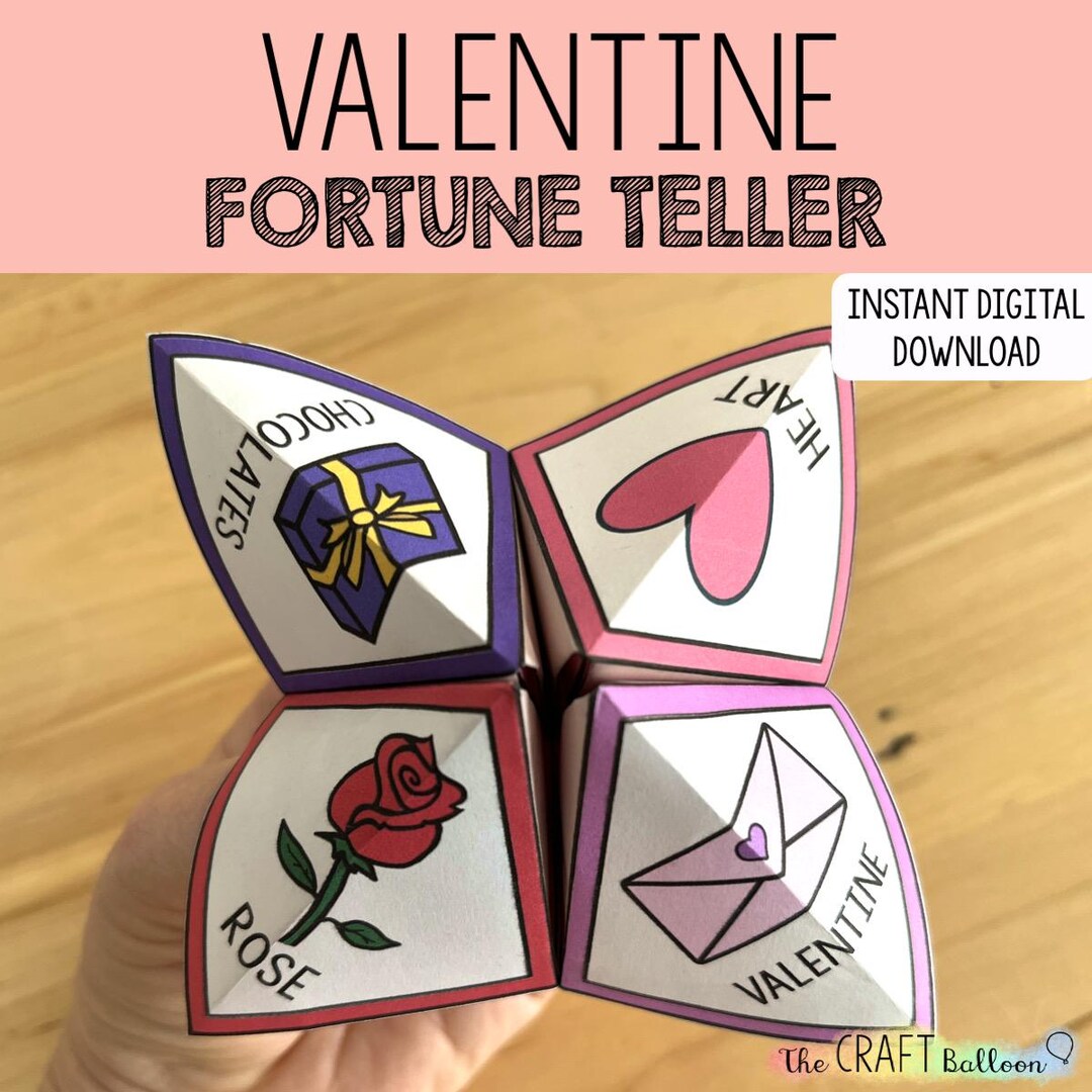 Valentine Cootie Catcher (pdf Digital Download), Kids Paper Fortune ...