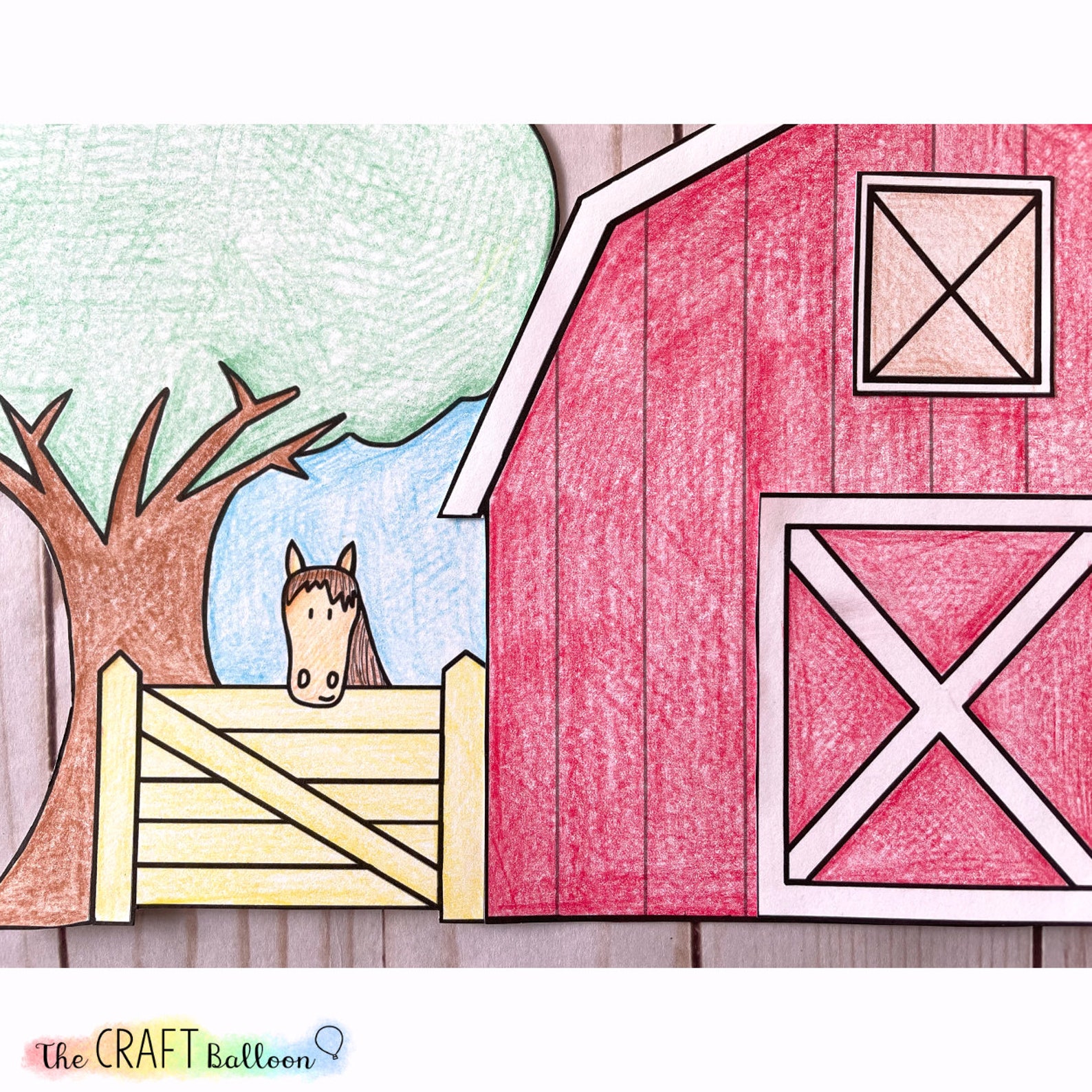 Build a Barnyard Craft (printable Template) / Printable Kids Craft ...