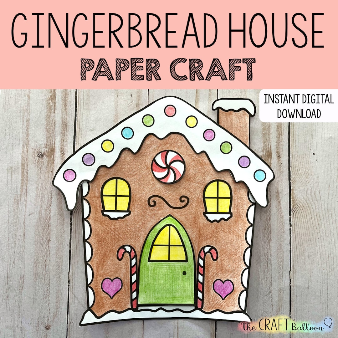 Gingerbread House Paper Craft - Etsy