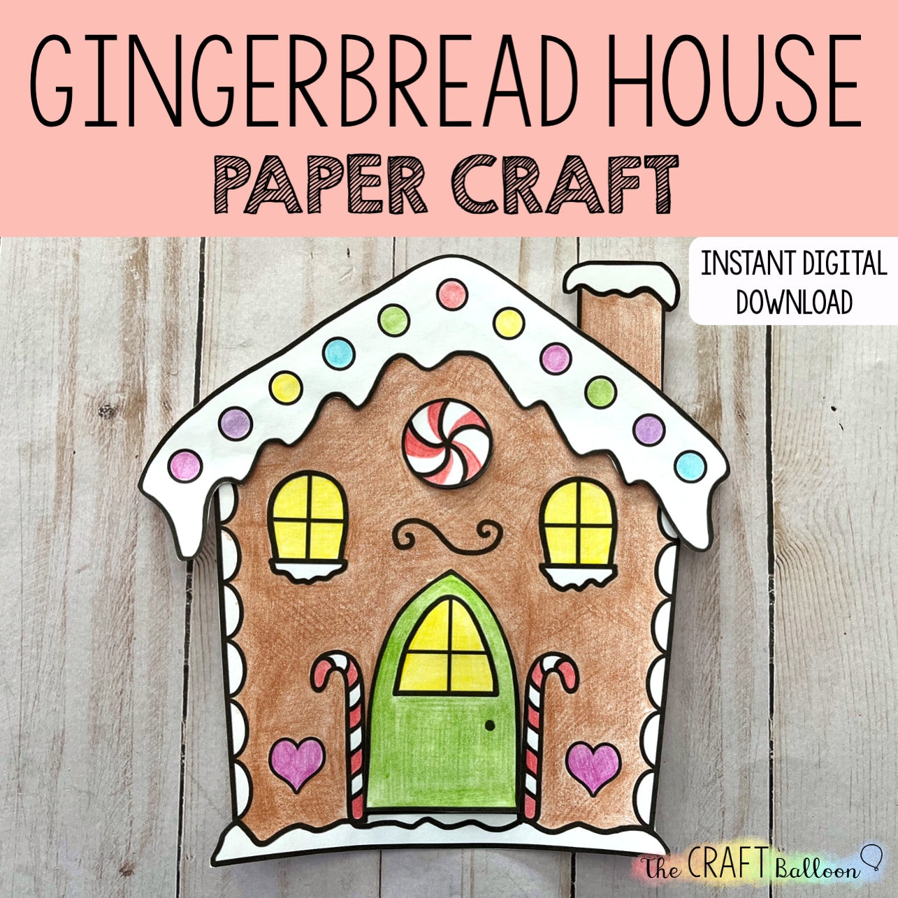Gingerbread House Paper Craft - Etsy