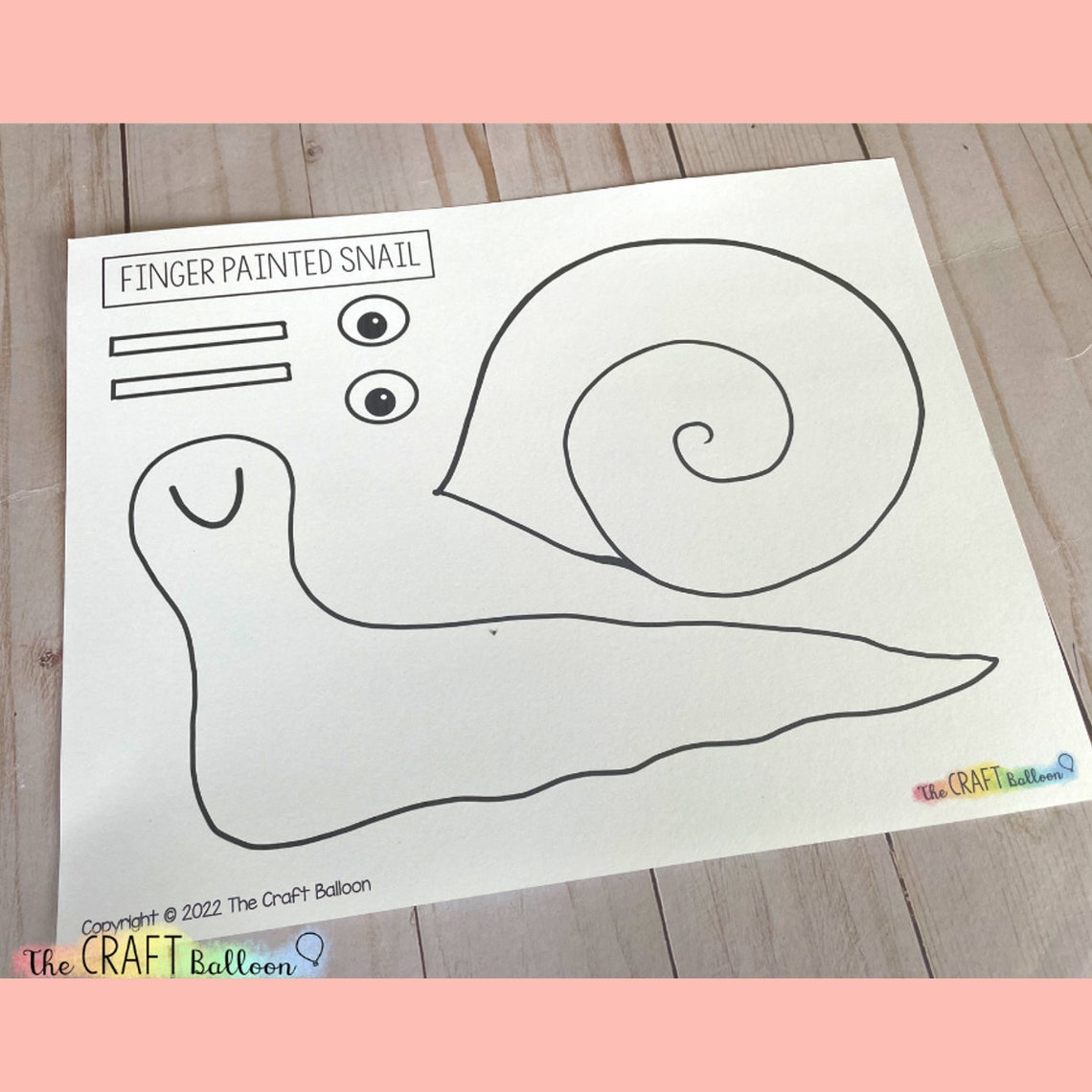 Snail Craft (printable Craft Template) / Printable Kids Craft Digital ...