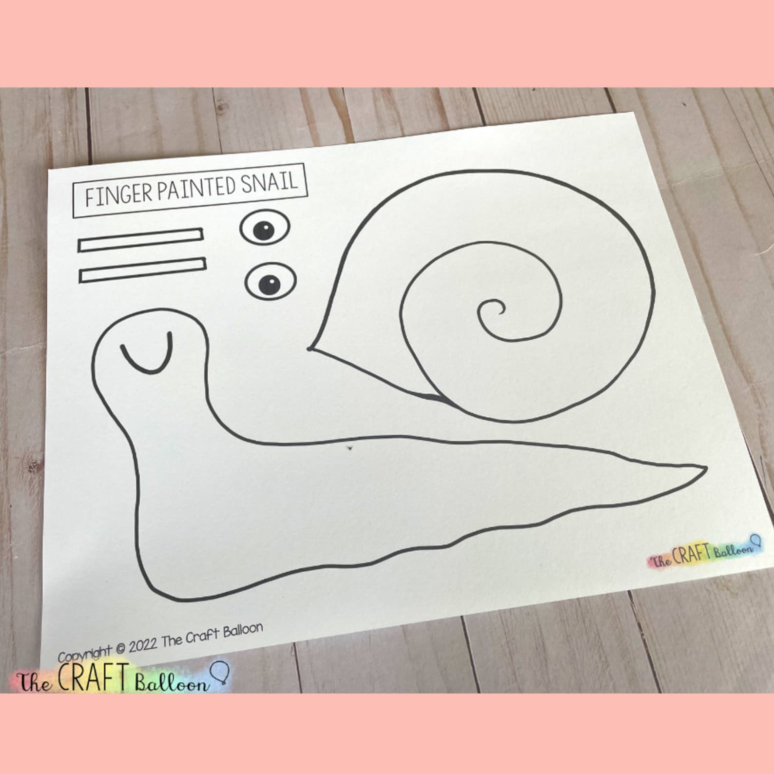 Snail Craft (printable Craft Template) / Printable Kids Craft Digital ...