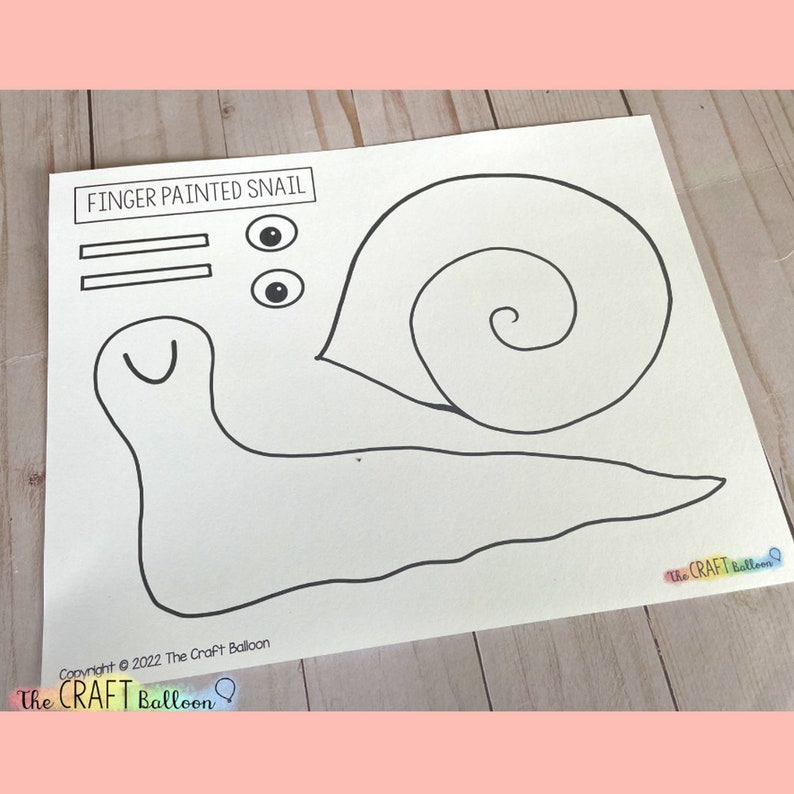 Snail Craft (printable Craft Template) / Printable Kids Craft Digital ...