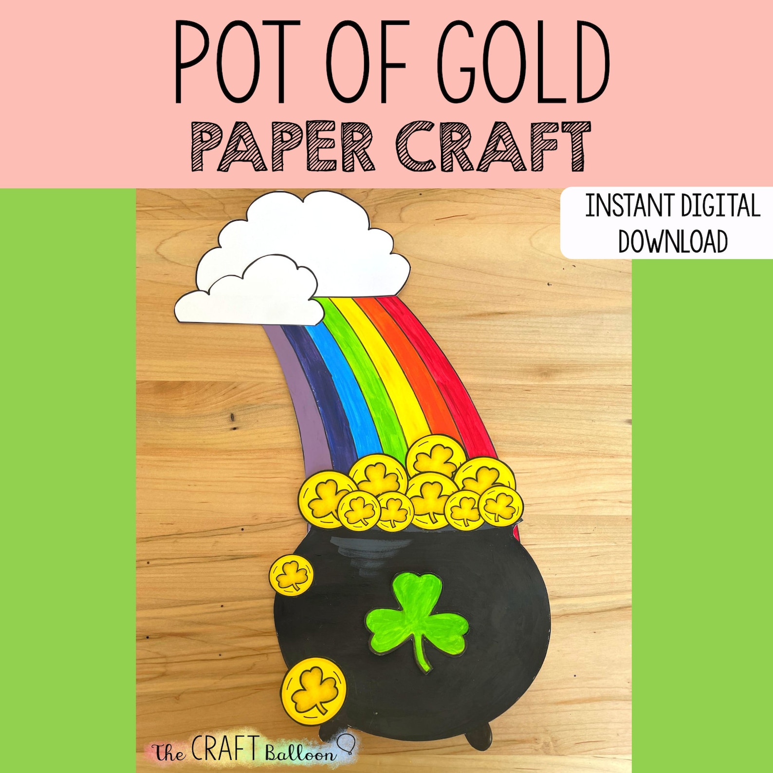 Pot of Gold (printable Craft Template) / St. Patrick's Day Craft for ...