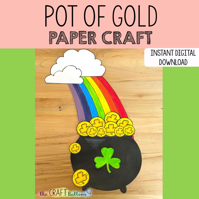 Pot of Gold (printable Craft Template) / St. Patrick's Day Craft for ...