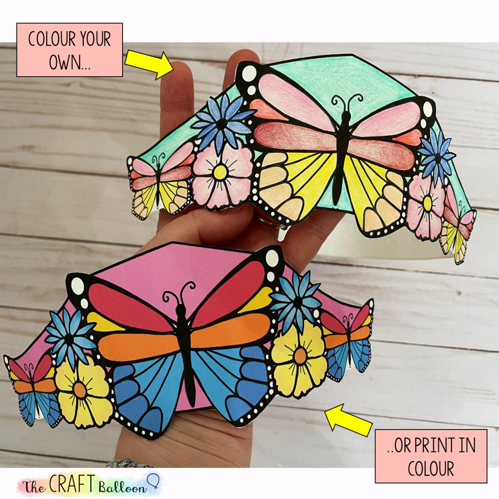 Butterfly Paper Crown (printable Template) / Printable Butterfly ...