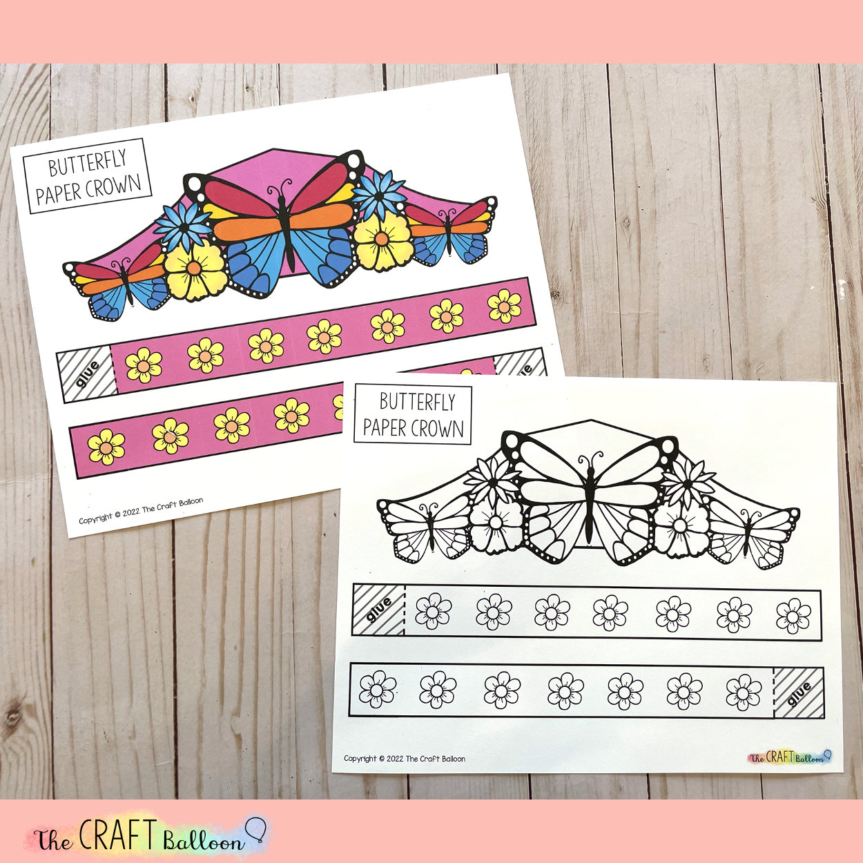 Butterfly Paper Crown (printable Template) / Printable Butterfly ...