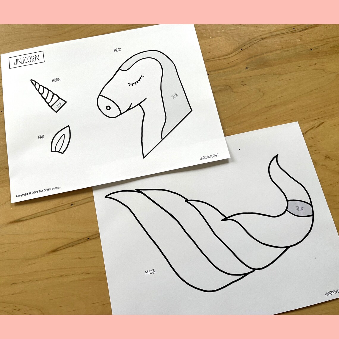 Unicorn Craft printable Craft Template / Kids Unicorn Activity / Build ...