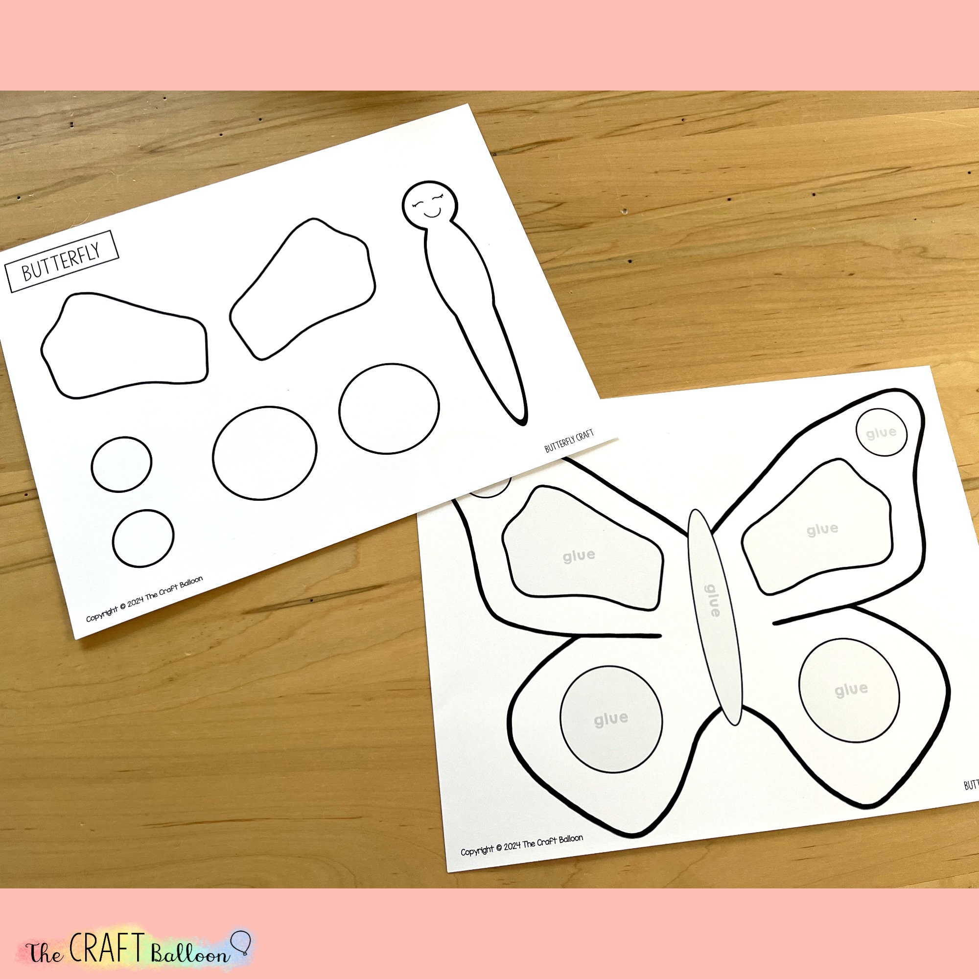 Butterfly Paper Craft printable Craft Template Children's Spring ...