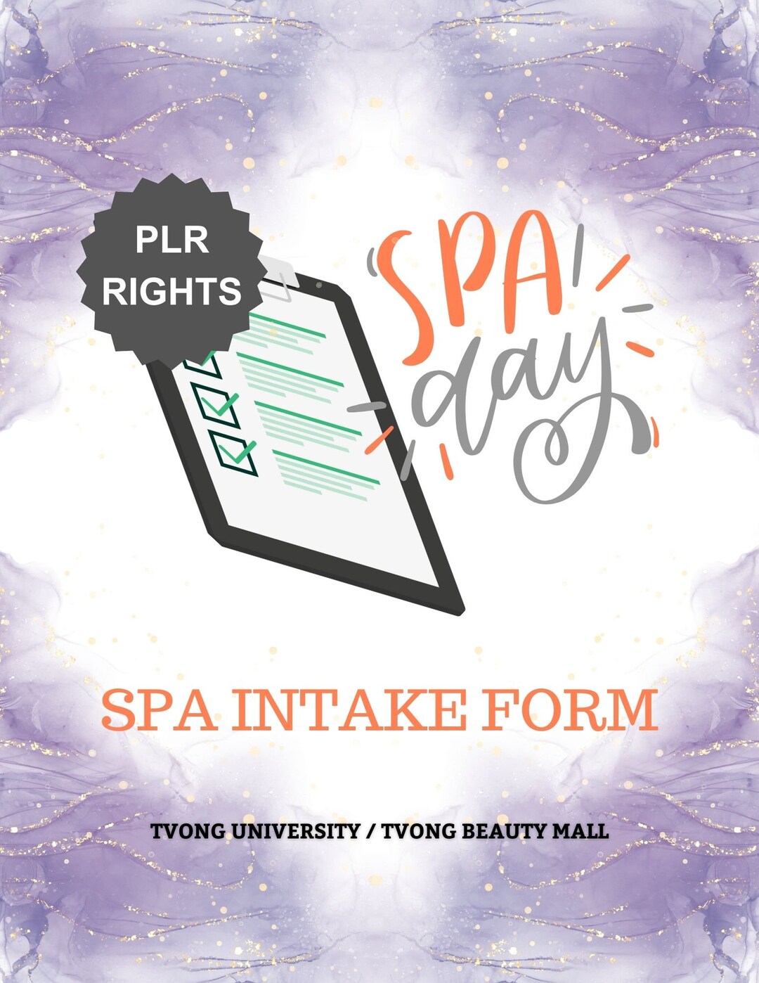 DFY Spa Intake Form - Canva Customizable Form - Etsy