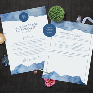 Self-worth Worksheet | Digital Worksheet | Personal Development | Self ...