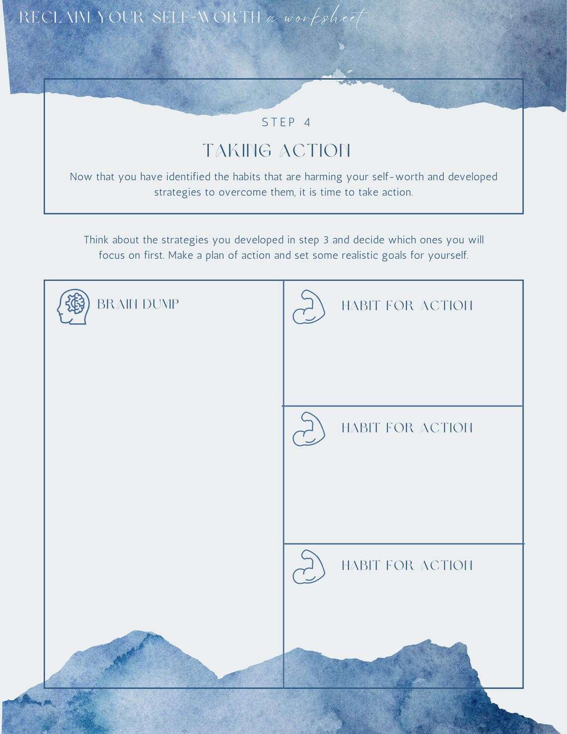 Self-worth Worksheet | Digital Worksheet | Personal Development | Self ...