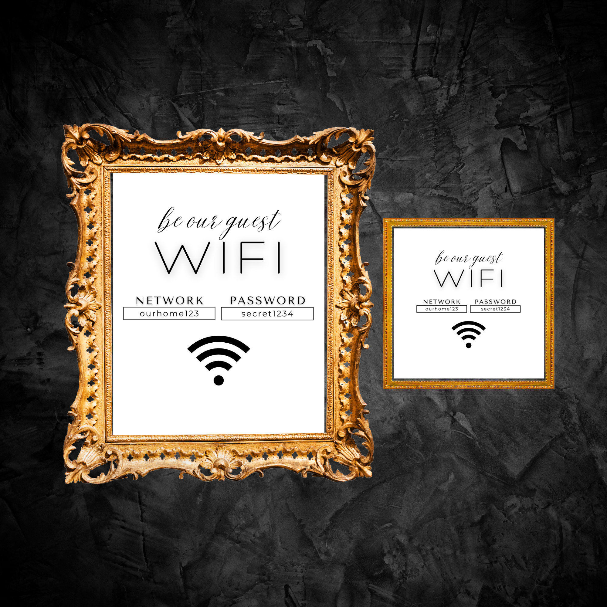 Editable Wifi Sign Template | Printable Wifi Sign | Airbnb Wifi Sign ...