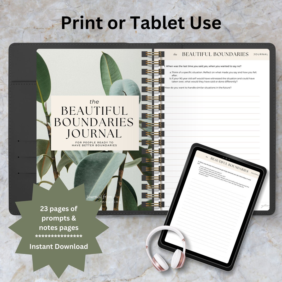 Boundaries Journal Printable | Personal Growth | Setting Healthy ...