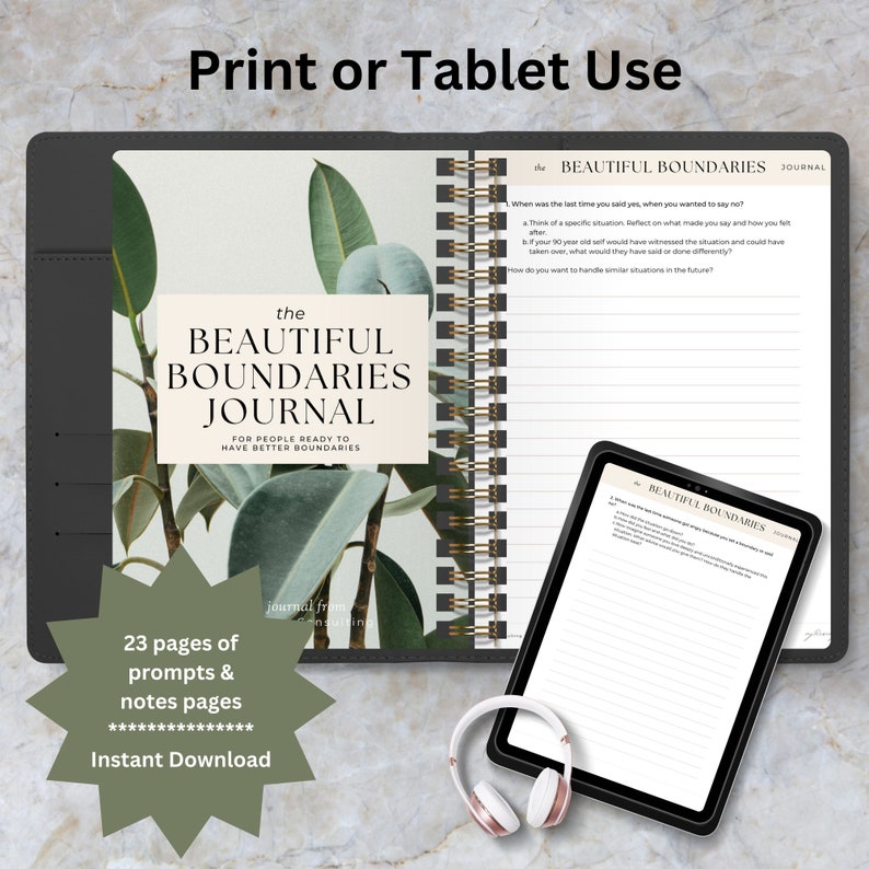 Boundaries Journal Printable | Personal Growth | Setting Healthy ...