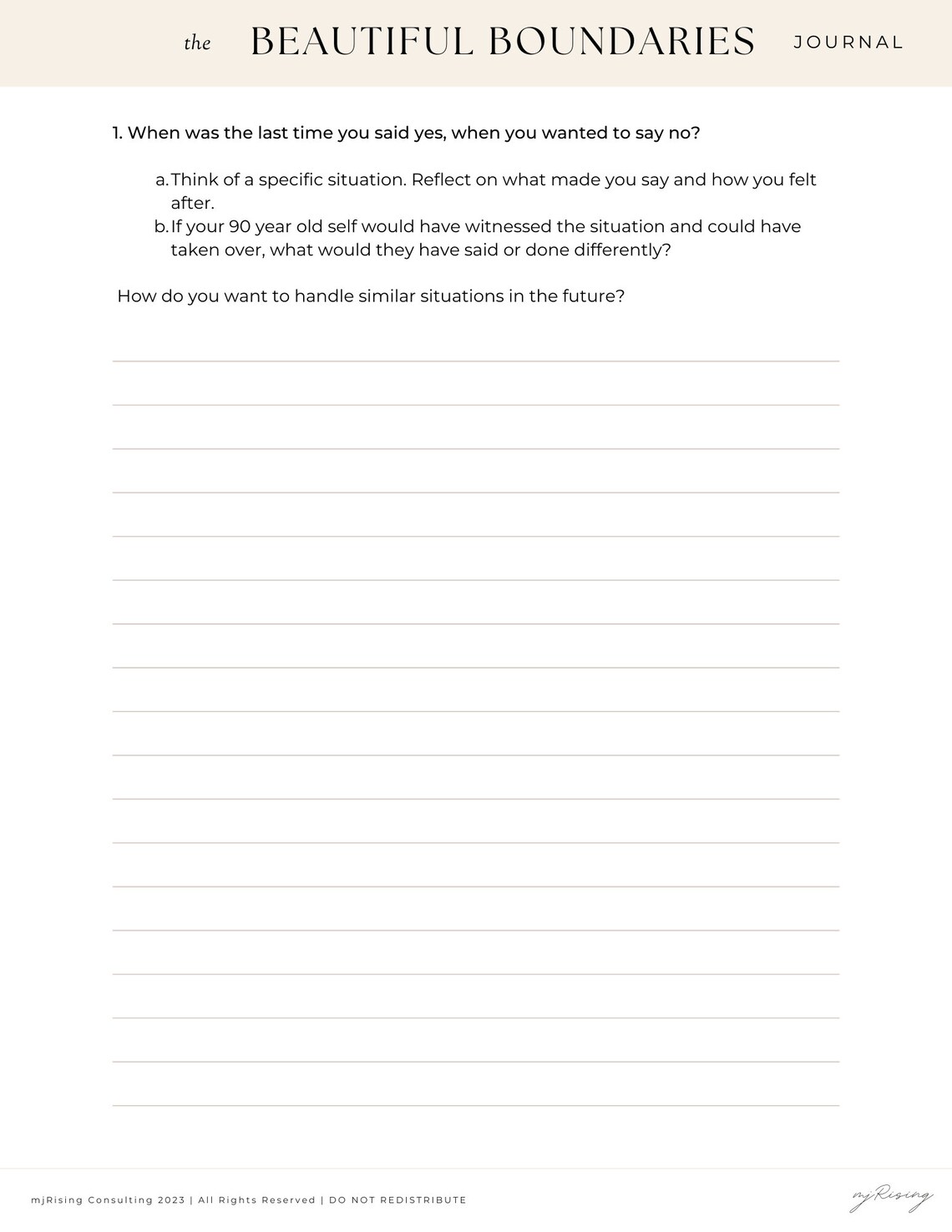 Boundaries Journal Printable | Personal Growth | Setting Healthy ...