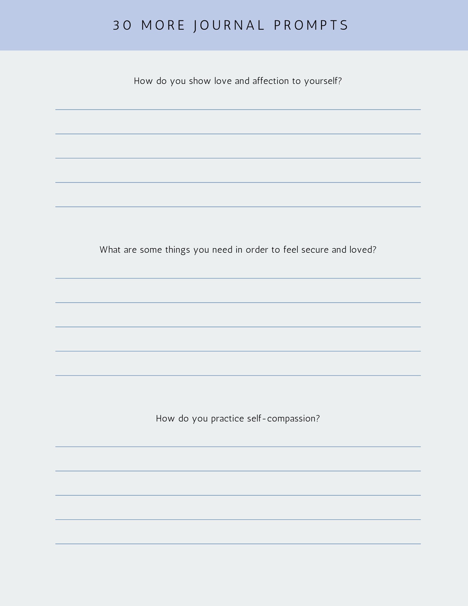 Self Care Planner Printable | Mental Health | Daily Check-in for Mental ...