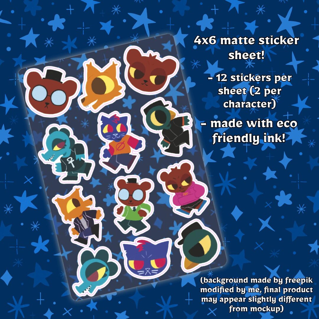 NITW Matte Sticker Sheet 4x6 Inches - Etsy