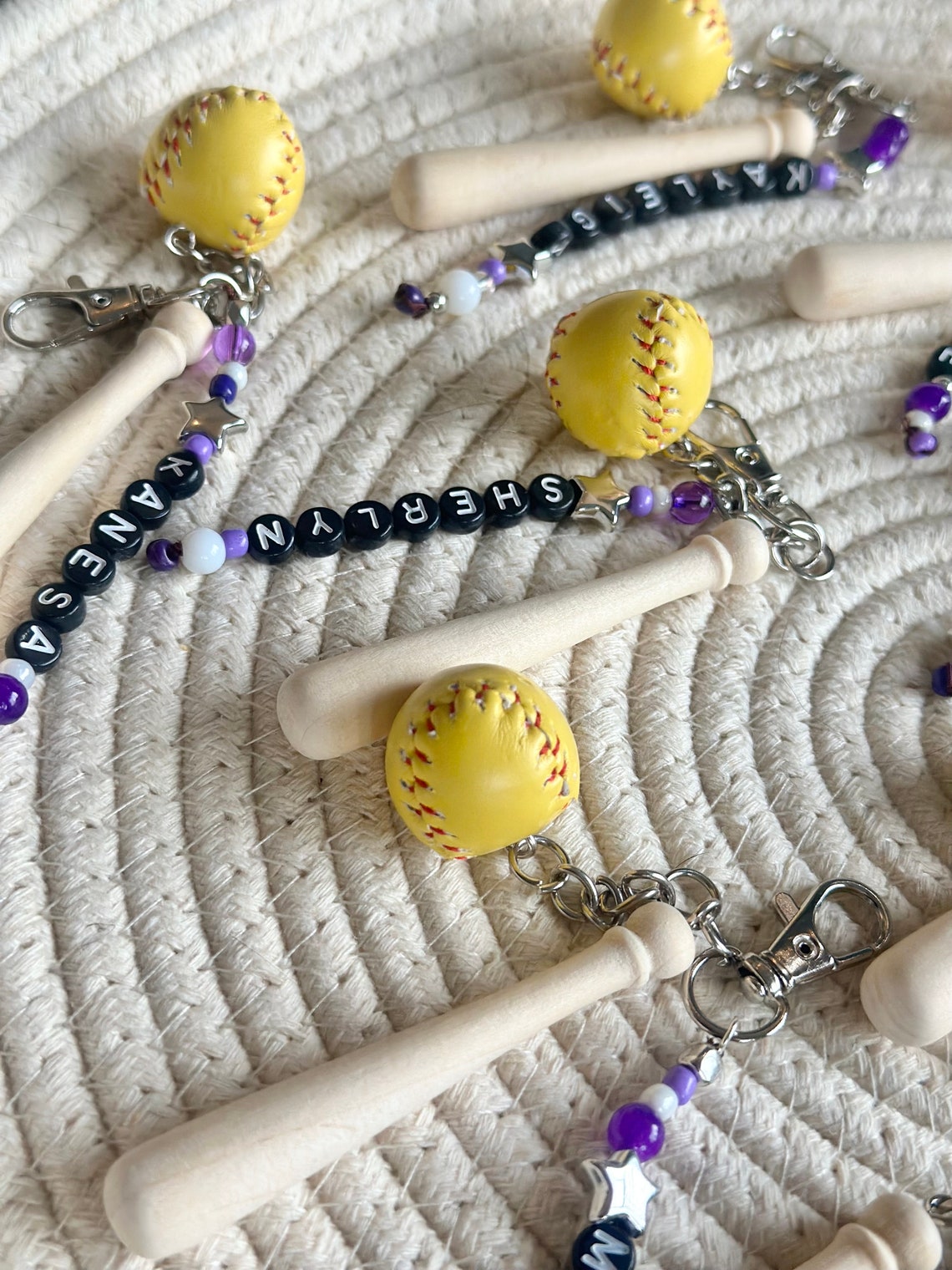 Softball Keychains, Personalized Keychains, Youth Sports Accessories ...
