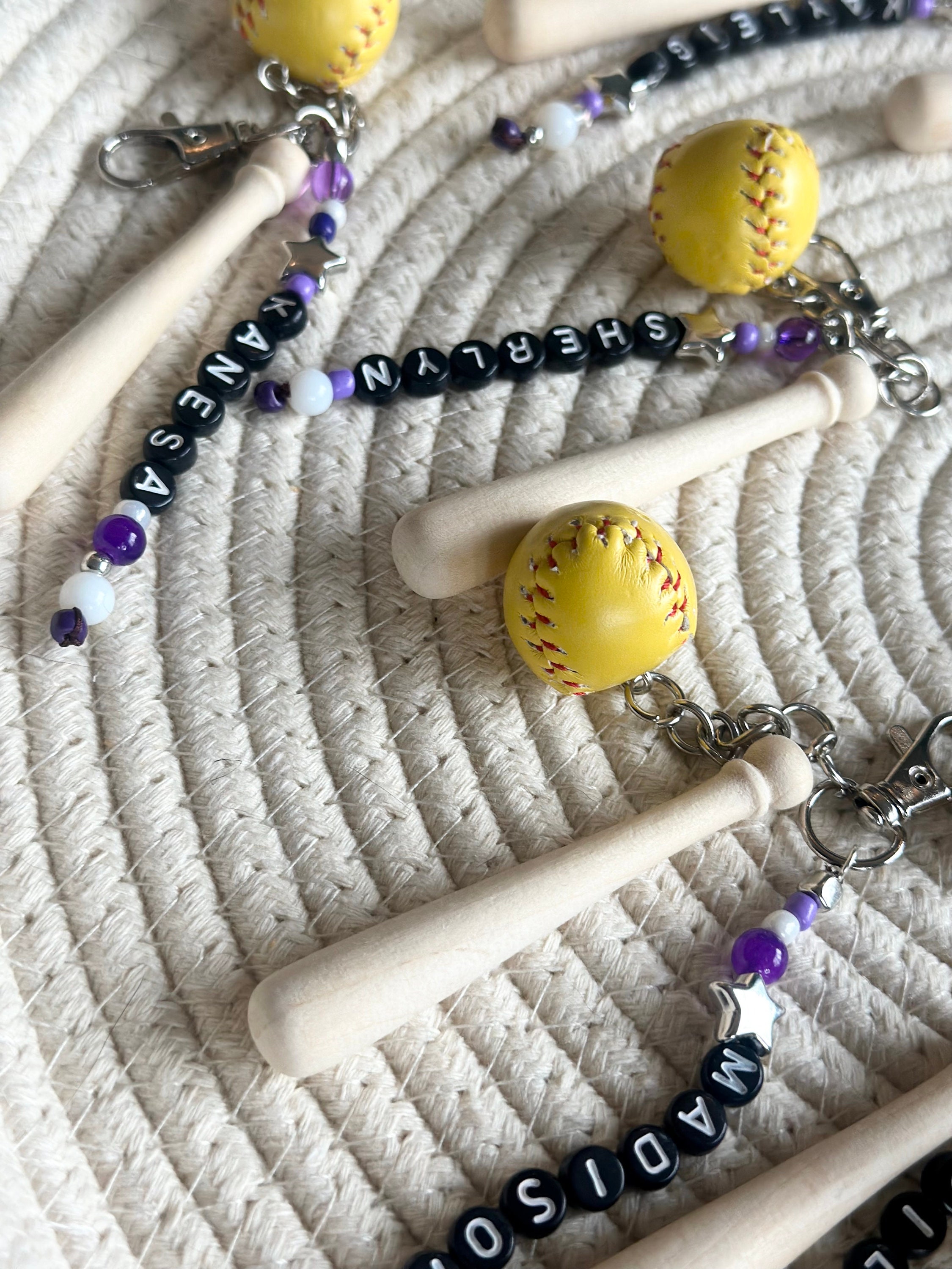 Softball Keychains, Personalized Keychains, Youth Sports Accessories ...
