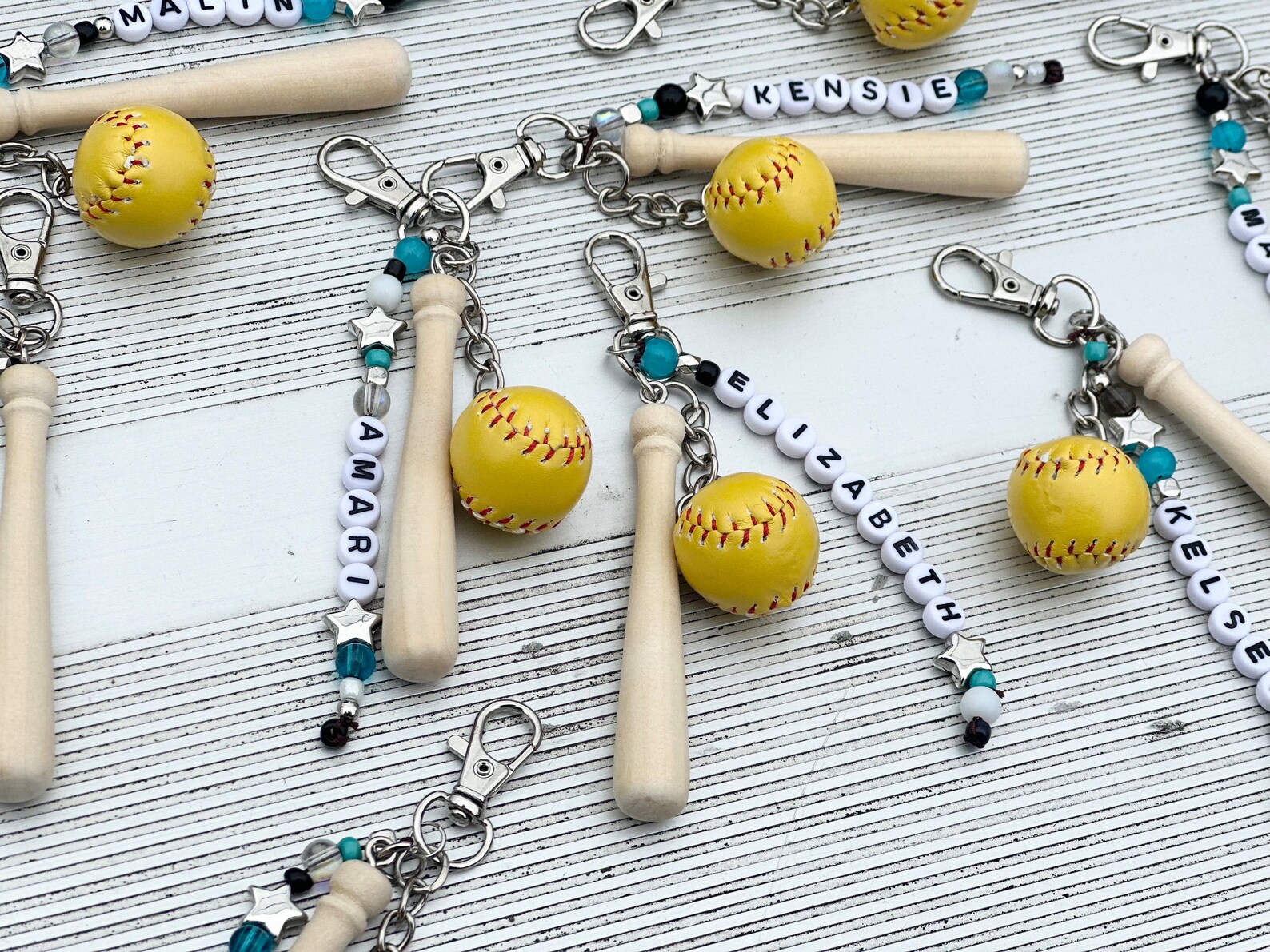Softball Keychains, Personalized Keychains, Youth Sports Accessories ...