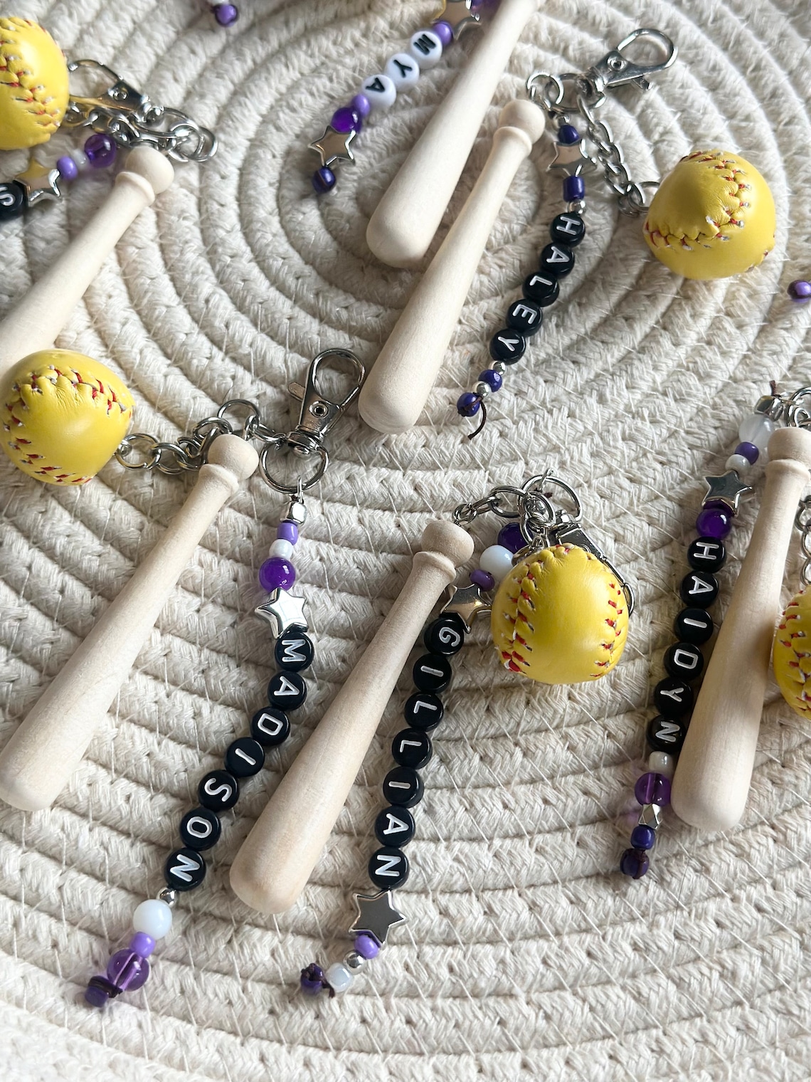 Softball Keychains, Personalized Keychains, Youth Sports Accessories ...