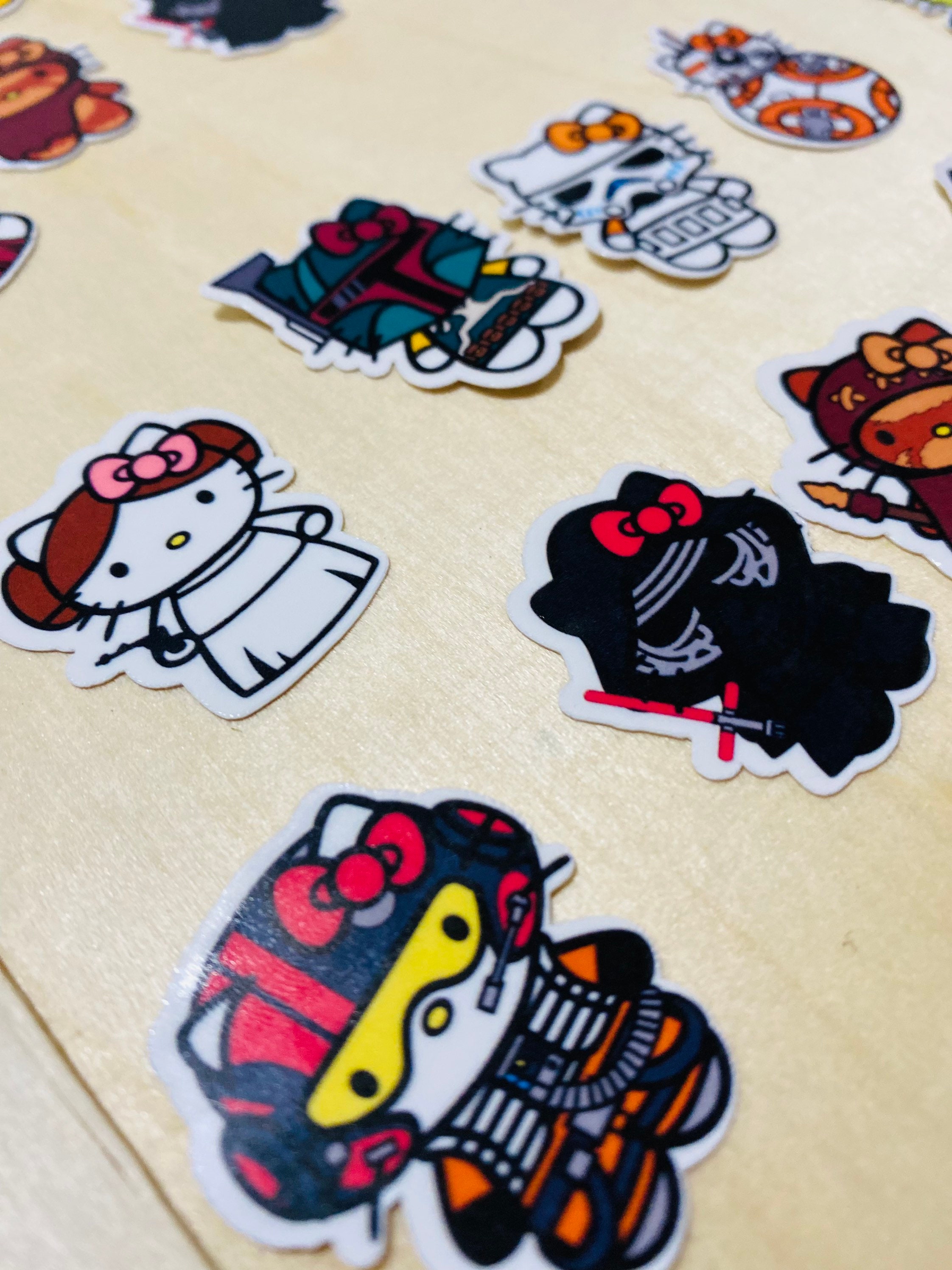 Hello Kitty & Star Wars Stickers / Hello Kitty Dressed as Star - Etsy