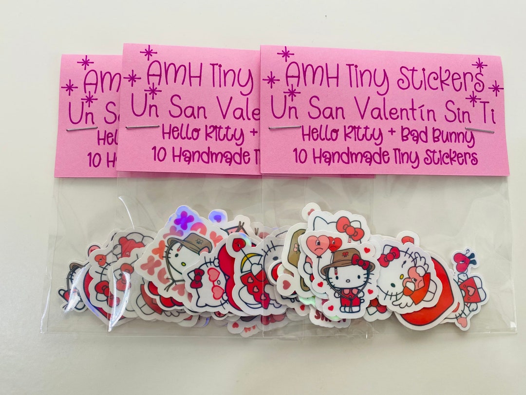 Hello Kitty Bad Bunny Stickers Un San Valentin Sin Ti Tiny Sticker Pack ...