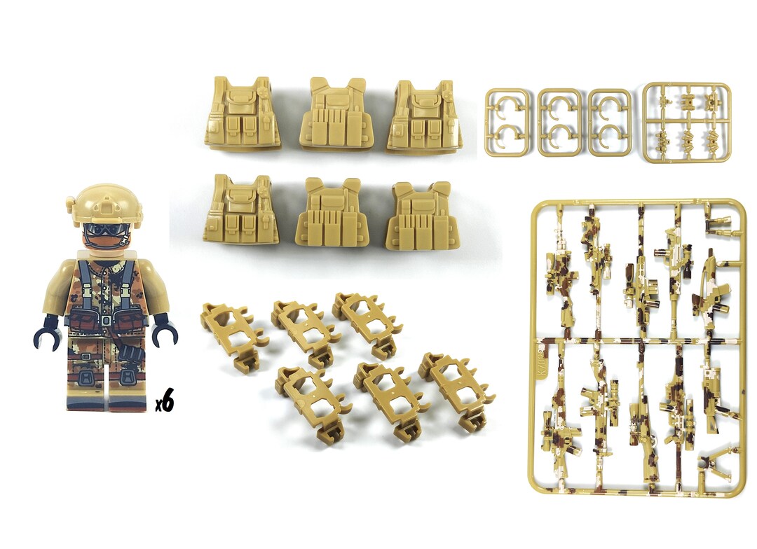 6x Custom Special Forces SWAT and Counter Terrorism Army Military Set ...